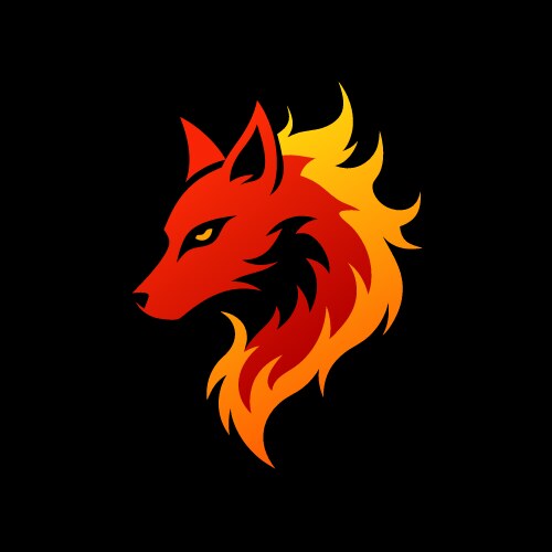 Wolf mascot logo icon design with text nighthowl Vector Image