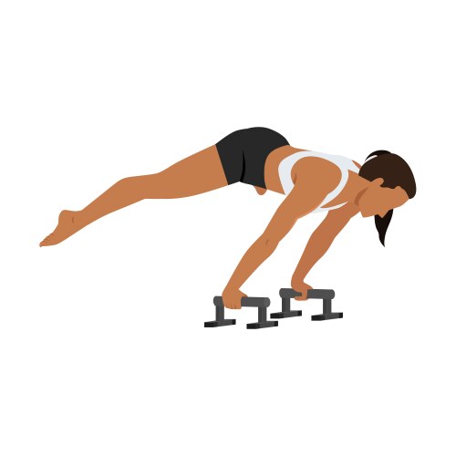 Woman doing dead bug exercise Royalty Free Vector Image