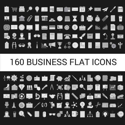 Business icon set collection Royalty Free Vector Image