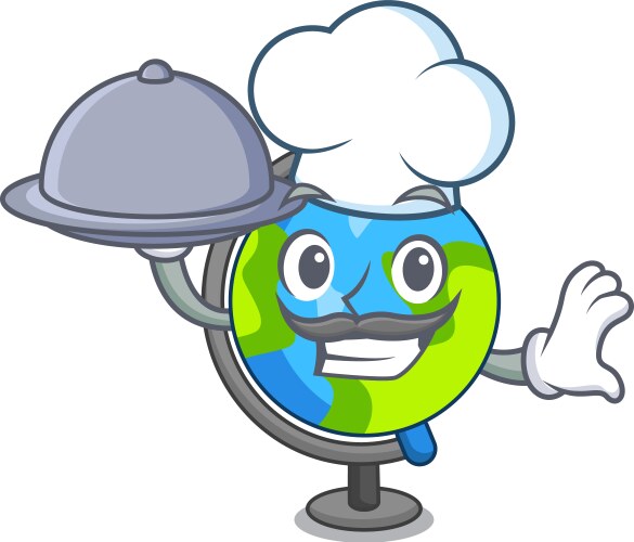 Happy earth planet cartoon Royalty Free Vector Image