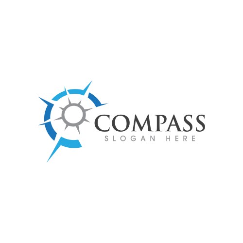 Compass logo template icon Royalty Free Vector Image