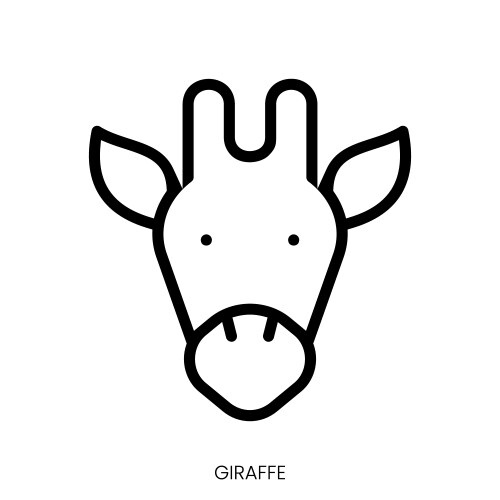 Giraffe simple icon symbol Royalty Free Vector Image