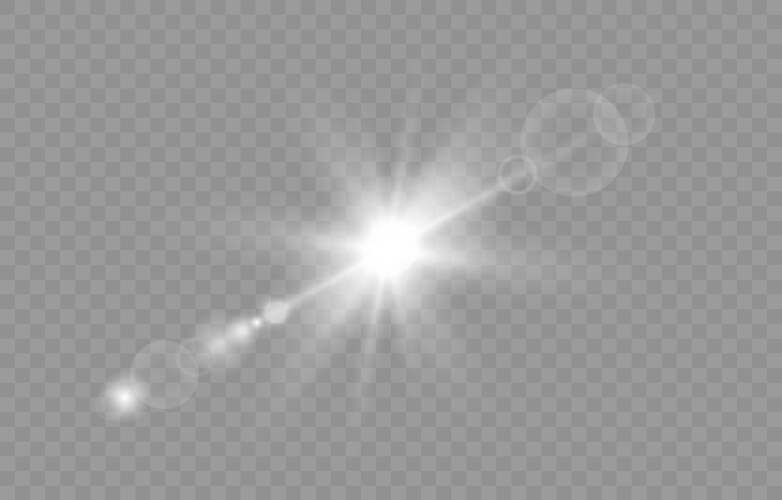 Sunlight glare effects realistic set Royalty Free Vector