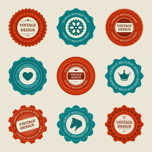 Vintage stickers and labels Royalty Free Vector Image