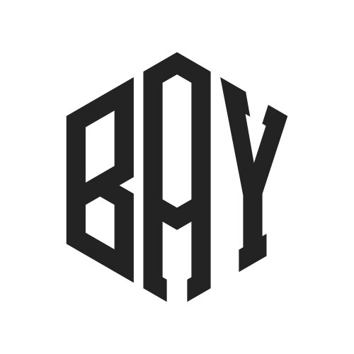 Bai logo design initial letter monogram Royalty Free Vector