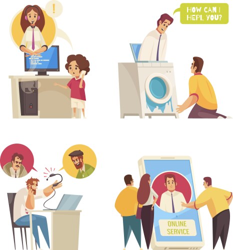 Call center infographic flowchart Royalty Free Vector Image