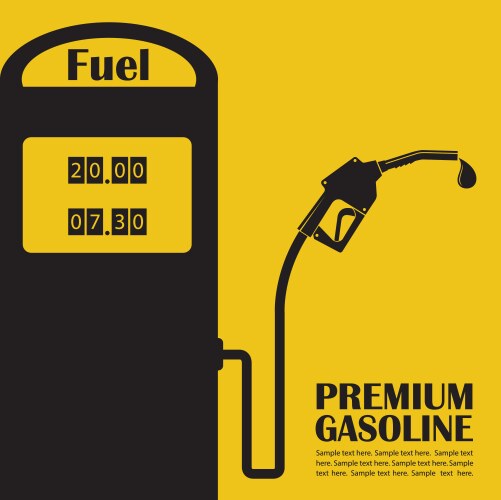 Gas station poster Royalty Free Vector Image - VectorStock