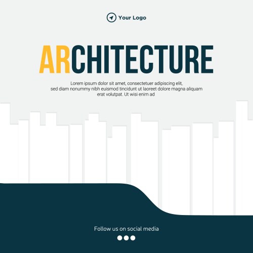 Architecture banner design Royalty Free Vector Image