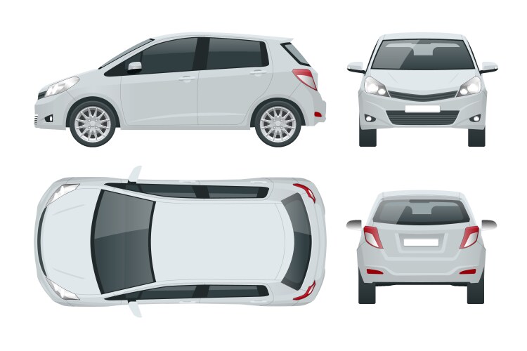 Car template on white background compact Vector Image