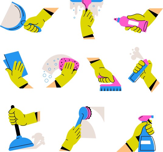 General cleaning frame Royalty Free Vector Image