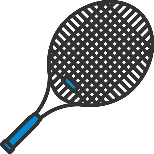 Racquet icon set tennis racket symbol bat Vector Image