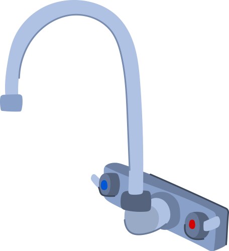 Bathroom faucet water cartoon Royalty Free Vector Image