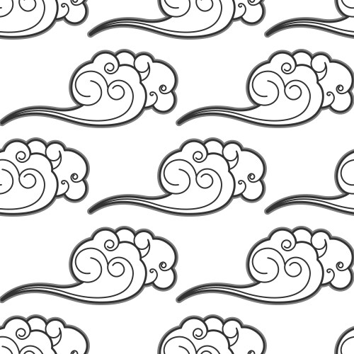Intricate clouds swirl clip art Royalty Free Vector Image