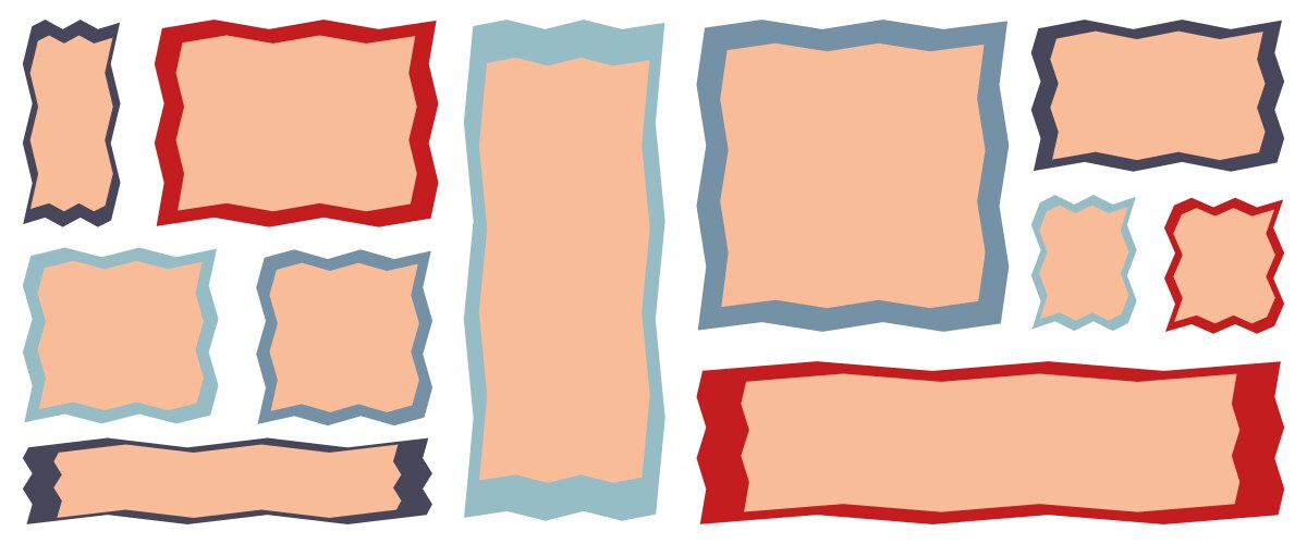 Hand-drawn text frames Royalty Free Vector Image