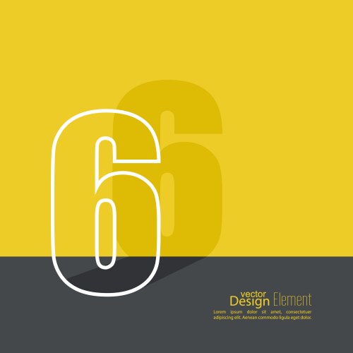 The number 6 Royalty Free Vector Image - VectorStock