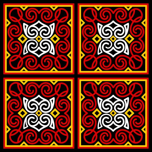 Traditional ethnic pattern from toraja indonesia Vector Image