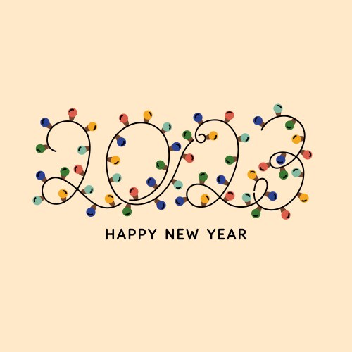 Background with the inscription happy new year Vector Image