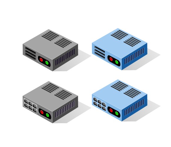 Computer programmer server technology infographic Vector Image