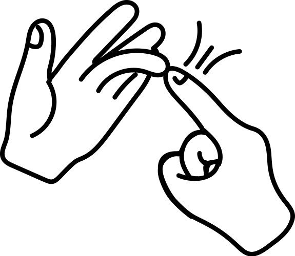 Hand counting Royalty Free Vector Image - VectorStock