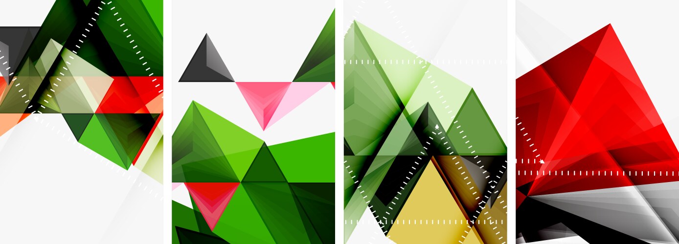 Triangle blend geometric concept poster designs Vector Image
