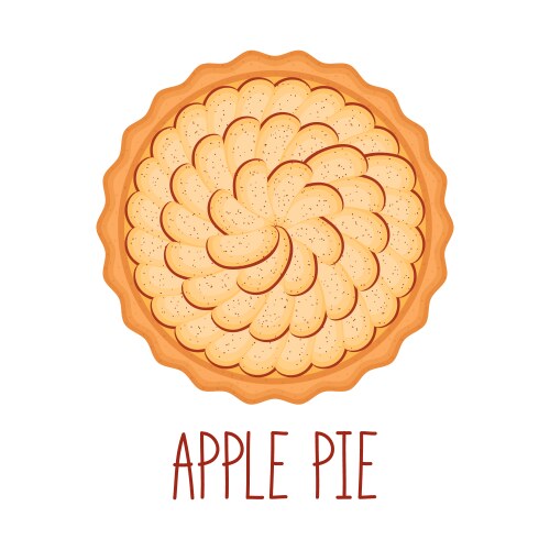 Apple pie Royalty Free Vector Image - VectorStock