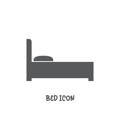 Simple black bed logo design inspiration Vector Image