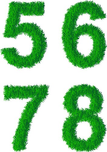 Green grass alphabet Royalty Free Vector Image
