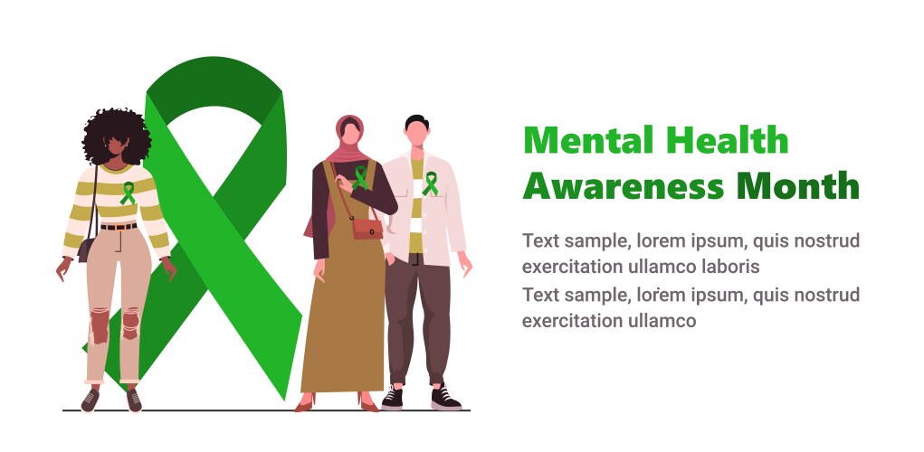 Mental health awareness month Royalty Free Vector Image