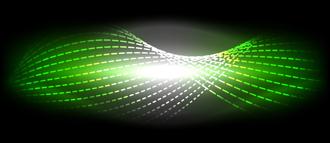 Neon wave lines with blend effect Royalty Free Vector Image