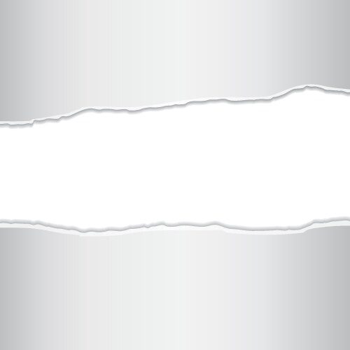 White rectangular torn paper tear Royalty Free Vector Image