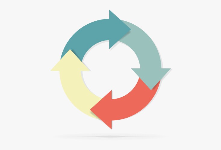 Colorful Life Cycle Infographic Royalty Free Vector Image