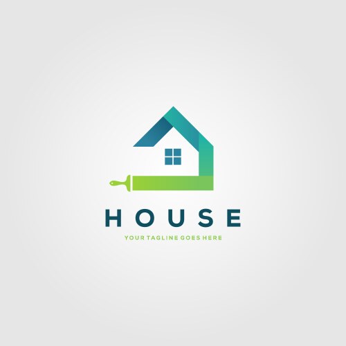 Crystal house logo Royalty Free Vector Image - VectorStock