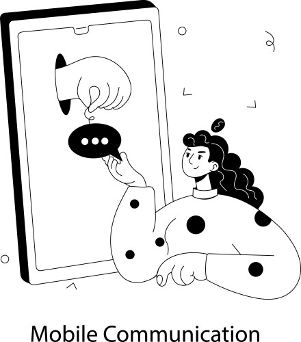 Mobile communication Royalty Free Vector Image