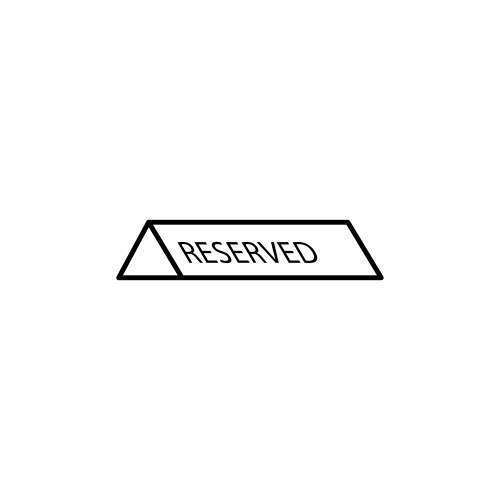 Reservation table icon isolated on white Vector Image