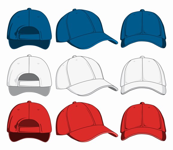 Back Baseball Cap Front Side View Vector Images (over 420)