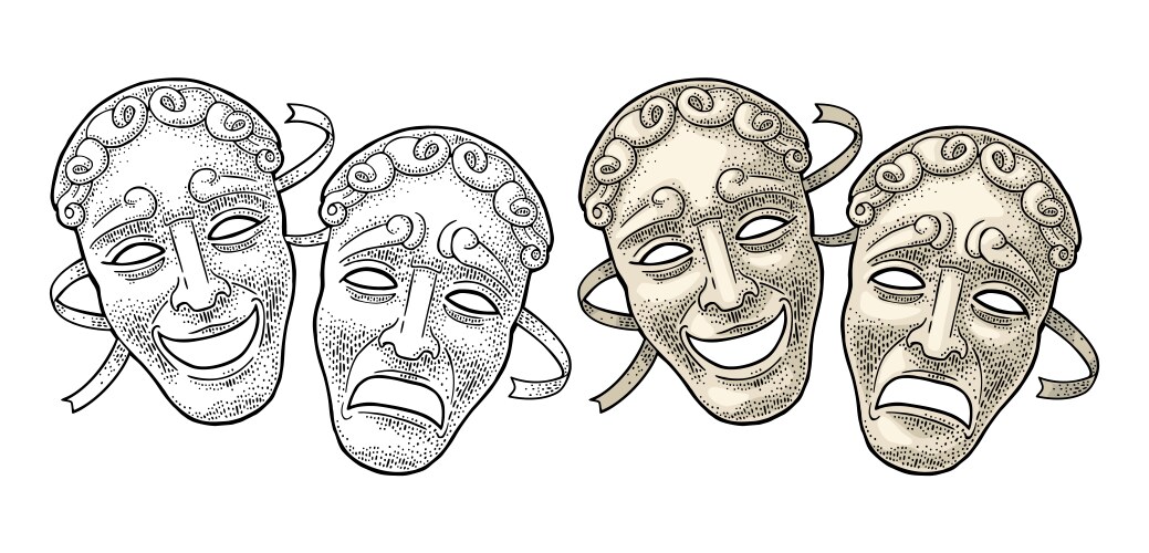 Drama Masks Happy