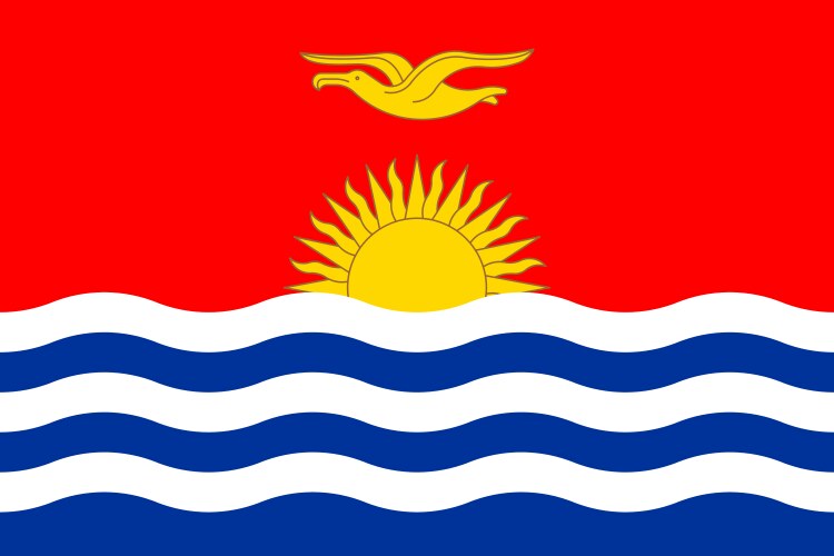 Greyscale flag of kiribati Royalty Free Vector Image