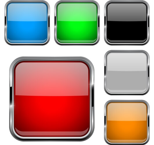 Chrome webdesign elements Royalty Free Vector Image