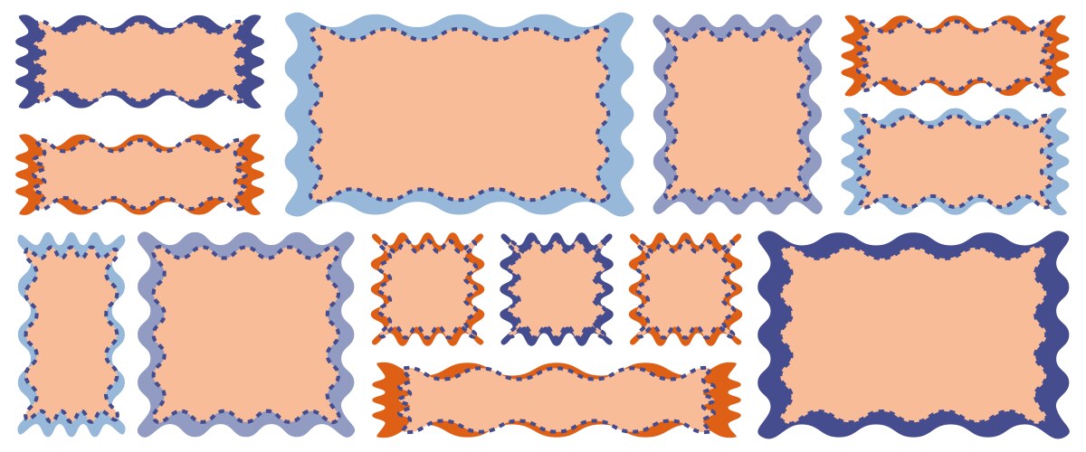 Hand-drawn text frames Royalty Free Vector Image