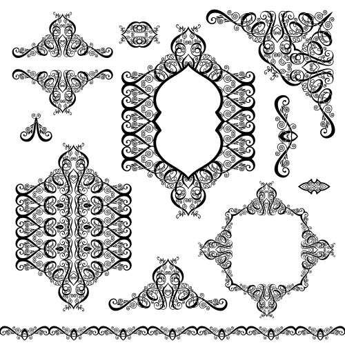 Decorative elements border and page rules Vector Image