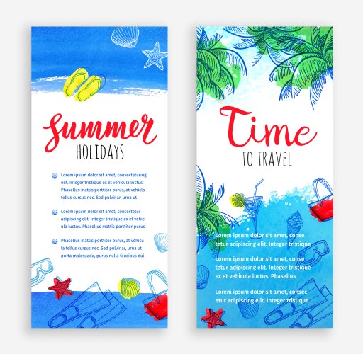 Summer banner templates Royalty Free Vector Image