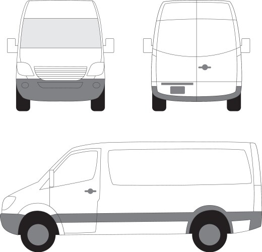 Van Drawing Outline Vector Images (over 1,700)
