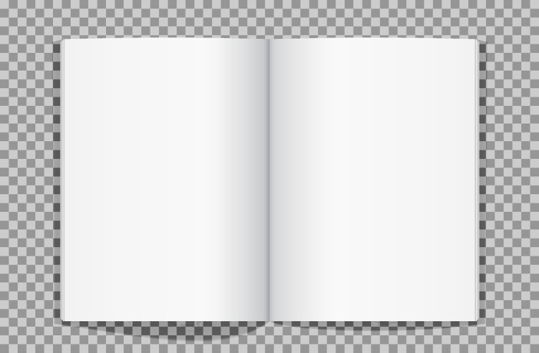 Closed and opened book white cover template Vector Image