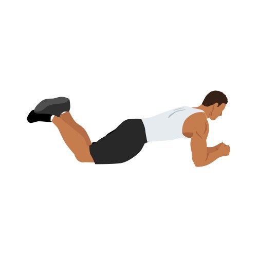 Modified knee push ups exercise Royalty Free Vector Image