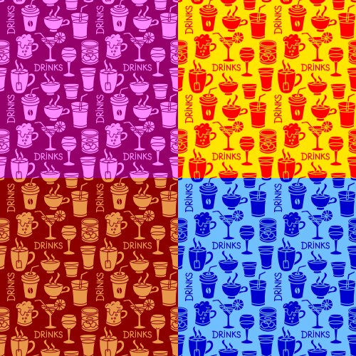 Alcohol drinks pattern Royalty Free Vector Image