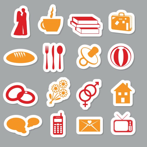 Chat stickers Royalty Free Vector Image - VectorStock