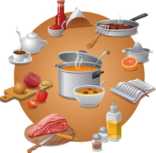Cooking food Royalty Free Vector Image - VectorStock