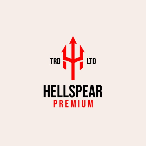 Hell fire pitchfork logo icon download Royalty Free Vector