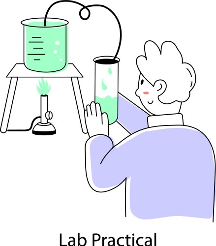 Lab practical Royalty Free Vector Image - VectorStock