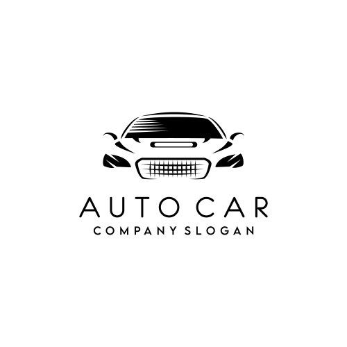 Auto style car logo design Royalty Free Vector Image